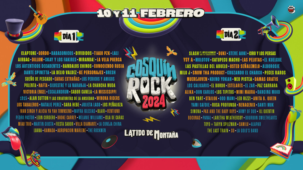 Cosquín Rock 2024: artistas, escenarios y horarios ya definidos | Diario El Norte - San Nicolás