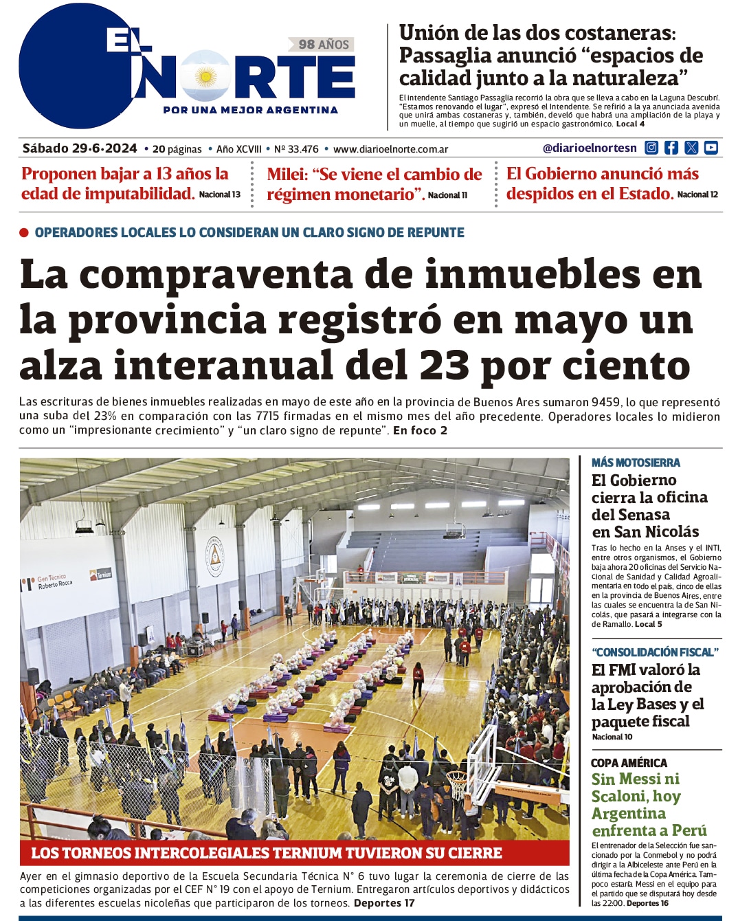 Diario EL NORTE - edición digital sábado 29 de junio 2024 | Diario El ...