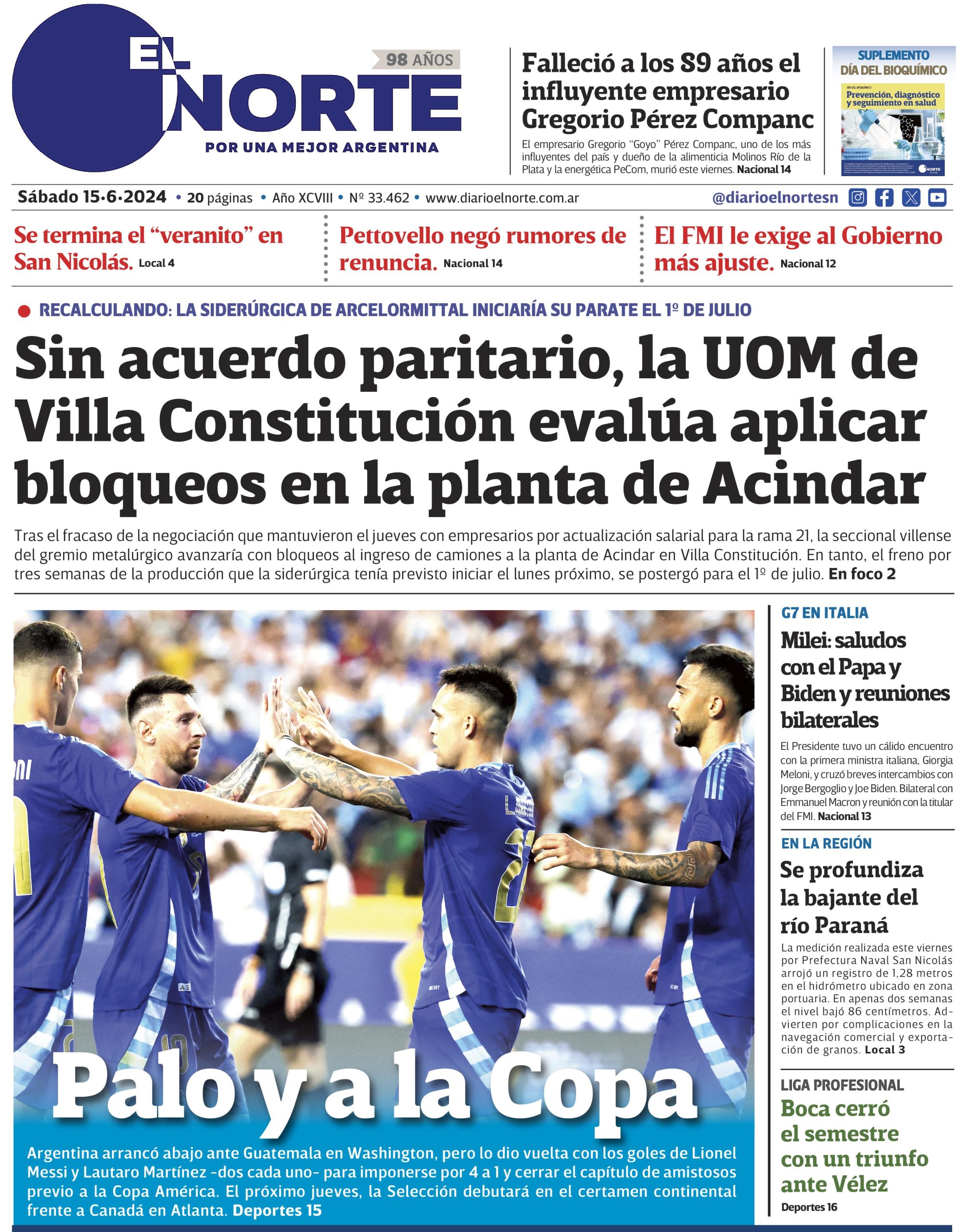 Diario EL NORTE - edición digital – sábado 15 de junio 2024 | Diario El ...