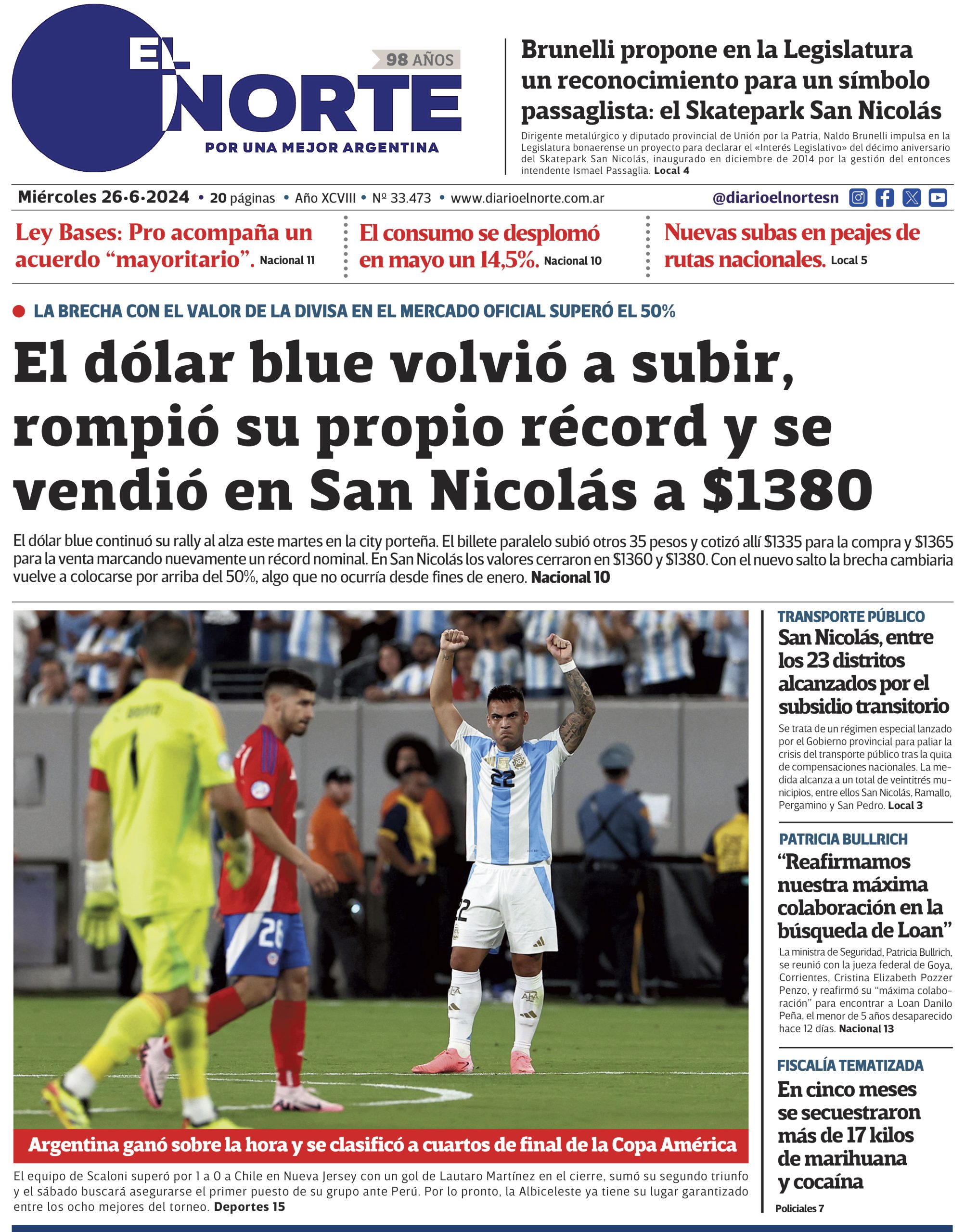 Diario EL NORTE - edición digital miércoles 26 de junio 2024 | Diario ...